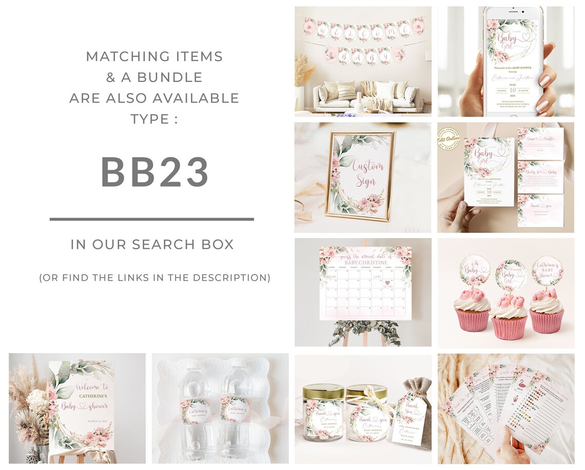 Editable Favor Tag Template, Blush Pink Round Tag Square Tag, Pink Girl ...