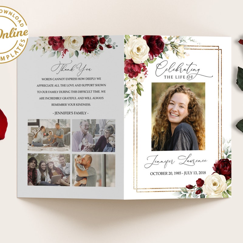 Red Rose Memorial Service - Etsy