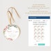 Editable Favor Tag Template, Blush Pink Round Tag Square Tag, Pink Girl ...