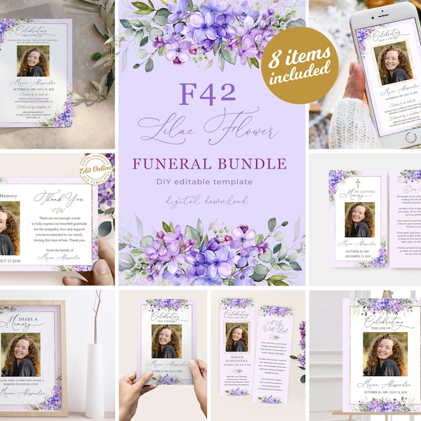 Sunset Beach Funeral Bundle Template Celebration of Life Bundle ...