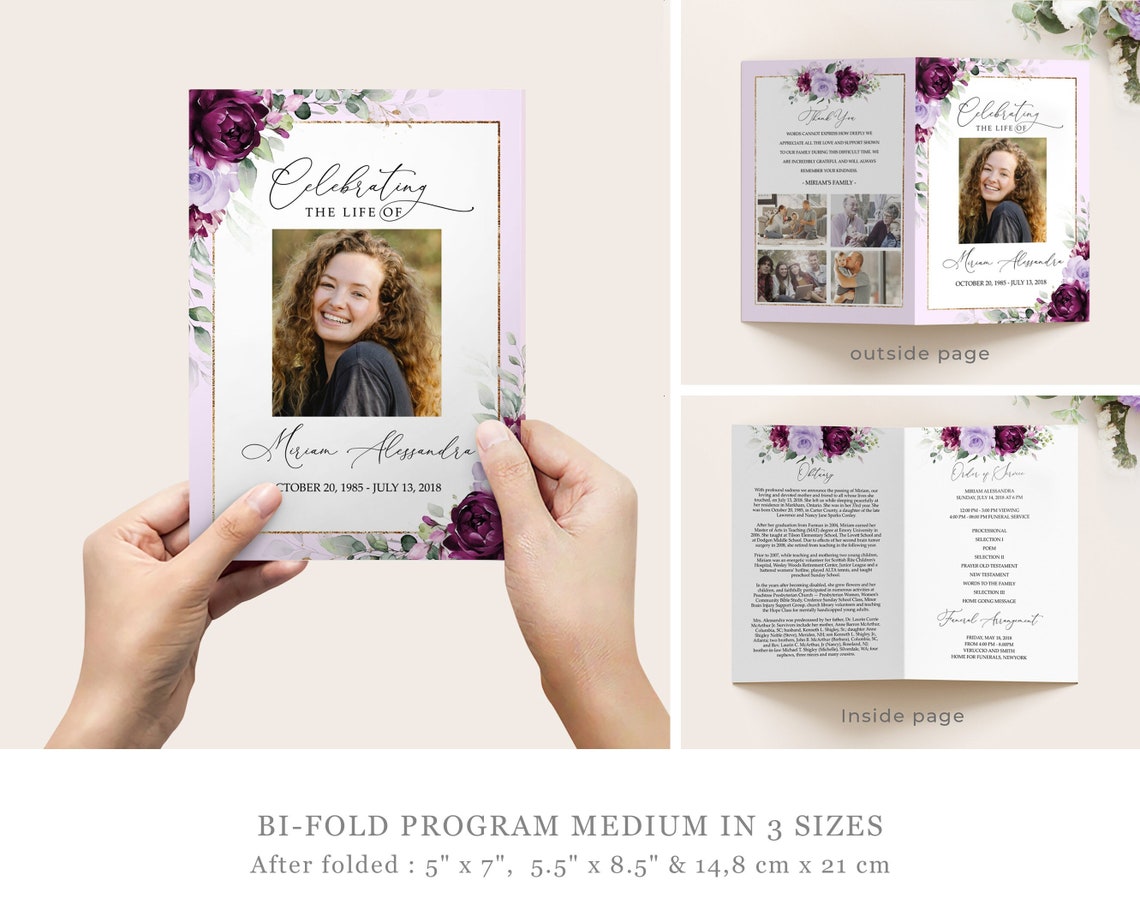 Editable Funeral Bundle, Memorial Package Celebration of Life Package ...