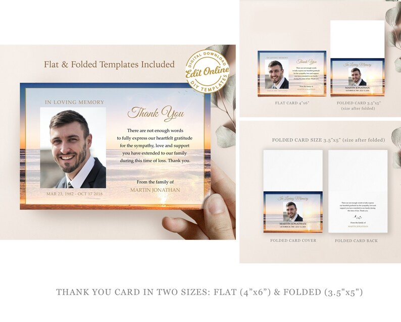Sunset Beach Funeral Bundle Template Celebration of Life Bundle ...
