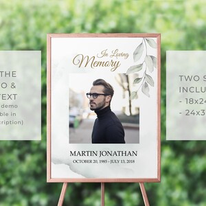Funeral Memorial Sign, Celebration of Life, in Loving Memory Sign ...
