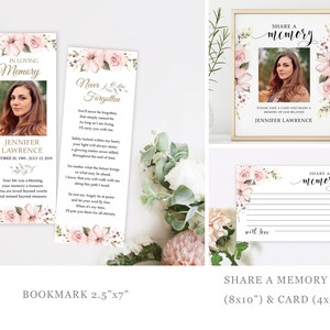 Funeral Templates Bundle, in Loving Memory Suite, Editable Celebration ...