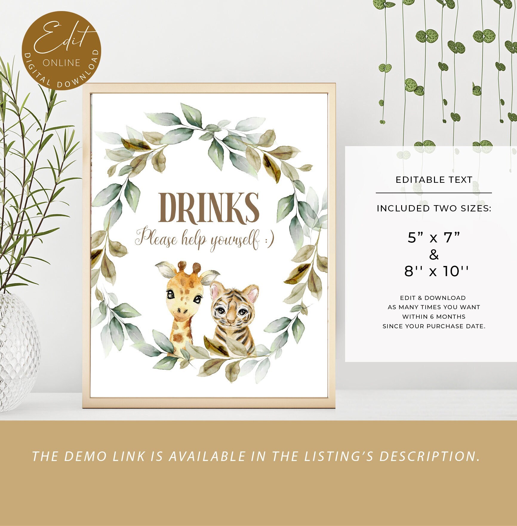 10 Template Mom-osa Bar Sign Safari Baby Shower Momosa Bar Sign ...