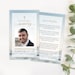 Blue Sky Editable Funeral Prayer Card Template Funeral Memorial Prayer ...
