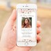 Digital Funeral Text Invitation Template, Funeral Announcement Pink ...