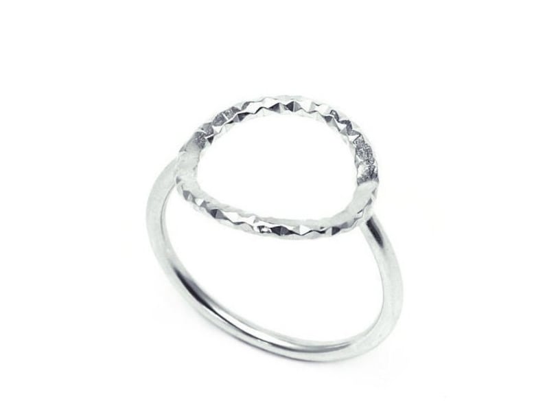 Sterling Silver Open Circle Ring - Etsy