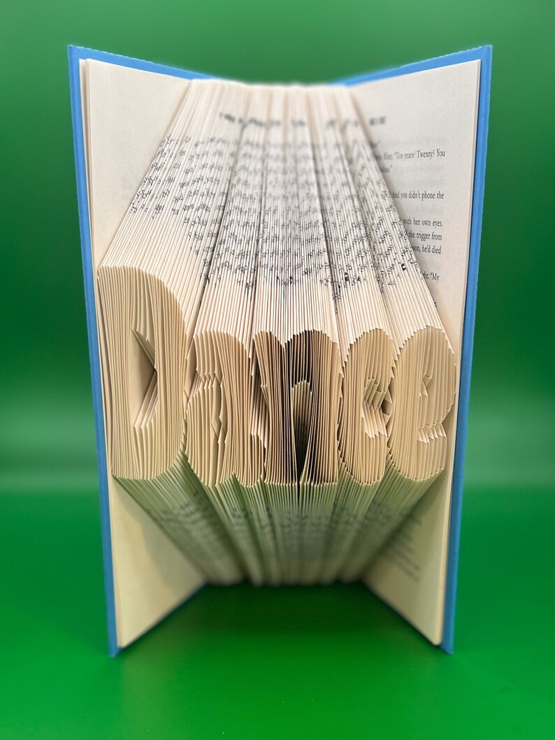 Dance Book Folding Pattern - Bubble Font - Pattern and Instructions ...
