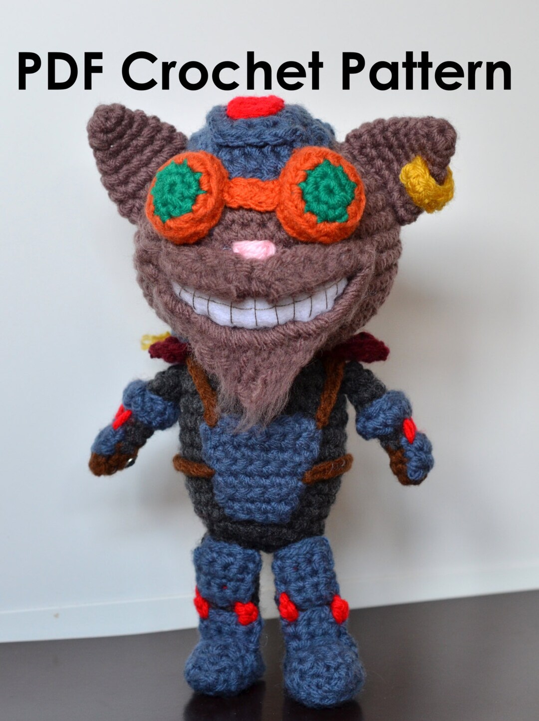 Crochet Ziggs Amigurumi Pattern Leage of Legends Unique Gift for Gamers ...
