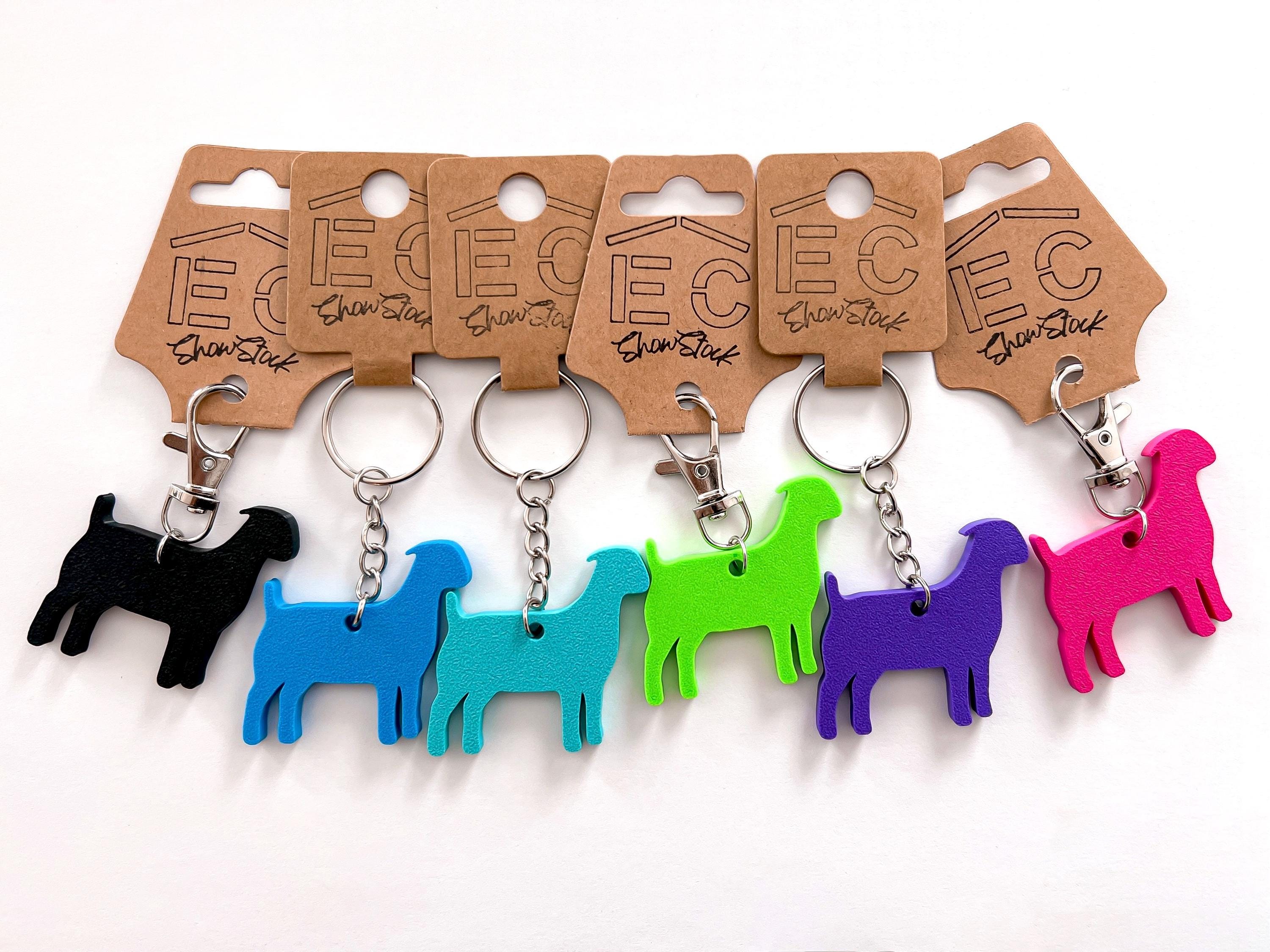Goat Keychain/clip. Livestock Keychain. 4-H Gift. Dairy Goat. Show Goat ...