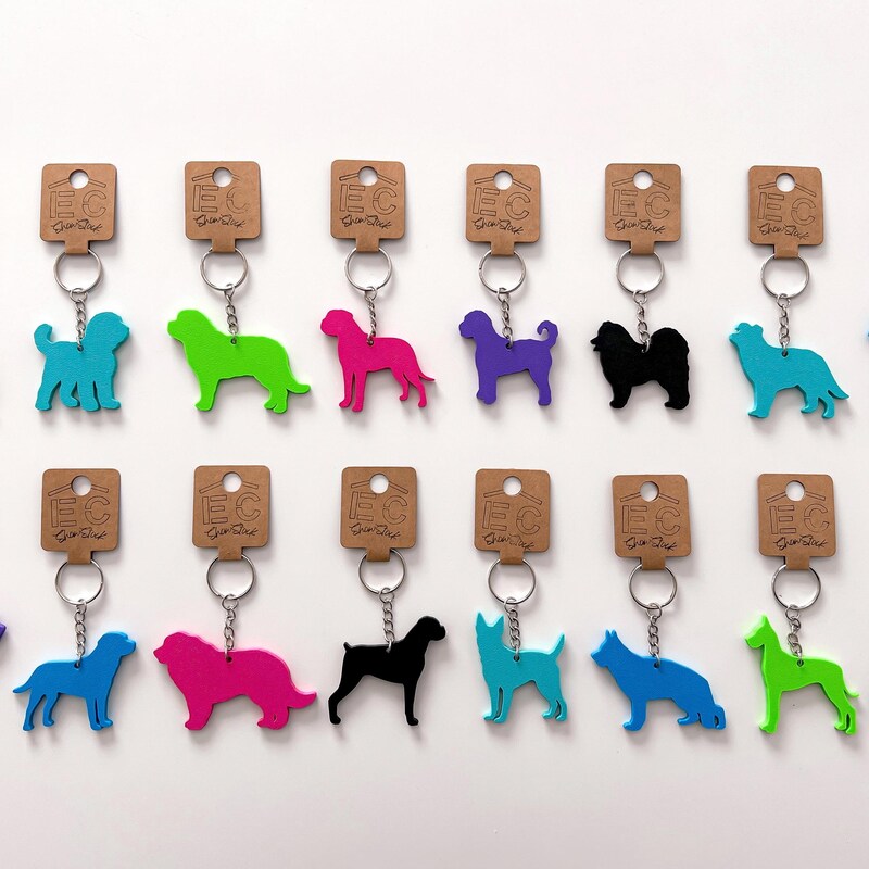 Dog Keychain - Etsy