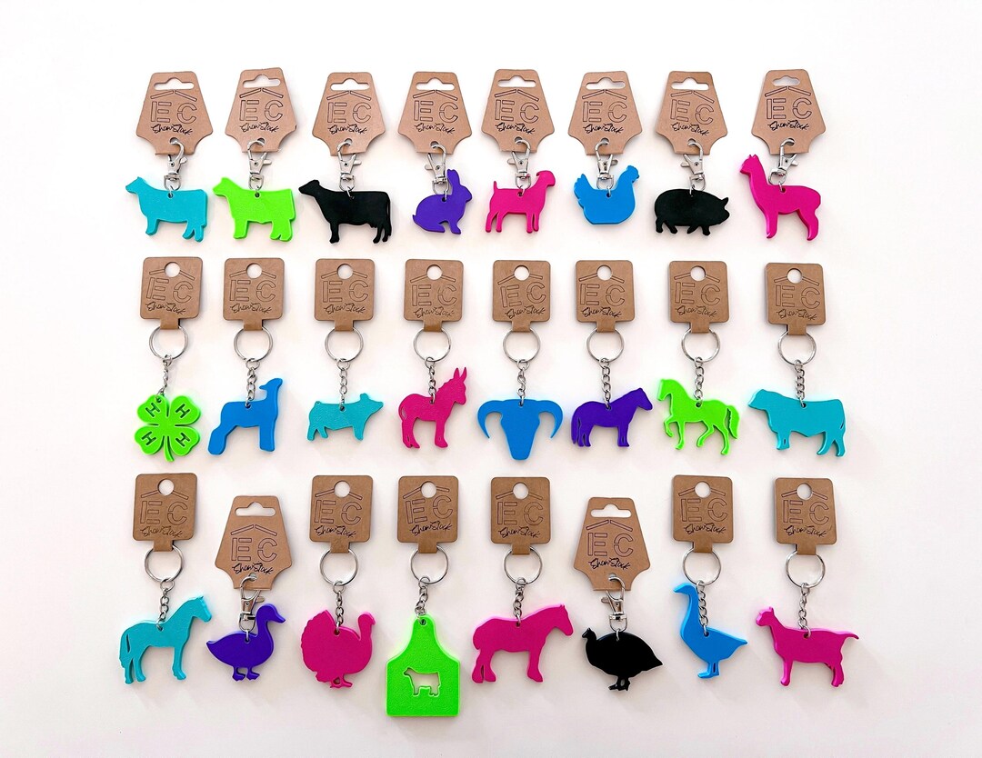 4-H Keychain/clip. Club Calf. Show Sheep. Livestock Keychain. Cow ...