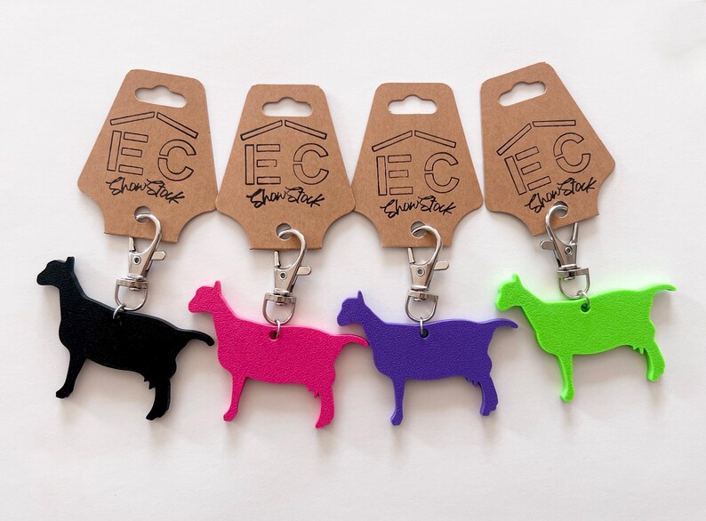 Dairy Goat Keychain/clip. Livestock Keychain. 4-H Show Gift. Dairy Goat ...