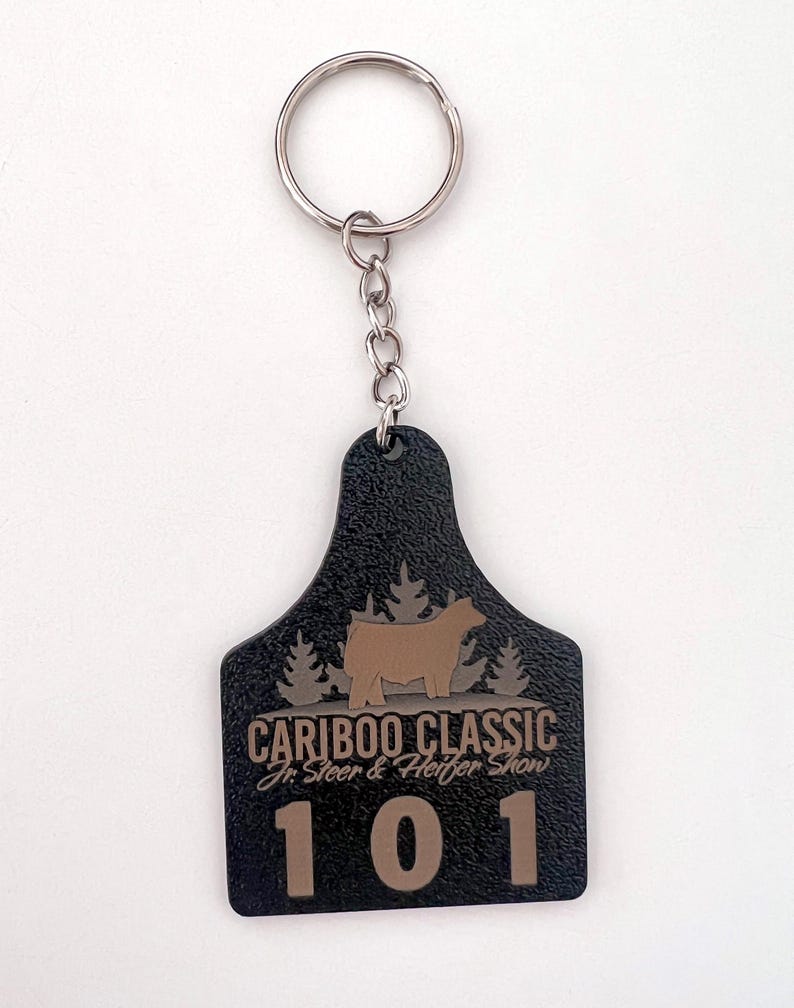 Ear Tag Keychain/clip. 4H Gift. Custom Keychain. Western Keychain ...