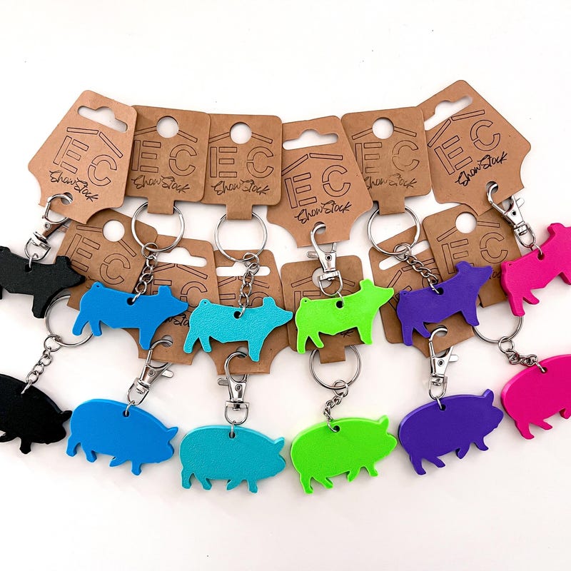 Pig Key Chains - Etsy