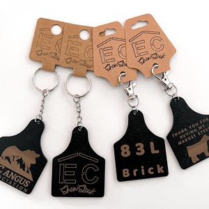 Ear Tag Keychain/clip. 4H Gift. Custom Keychain. Western Keychain ...