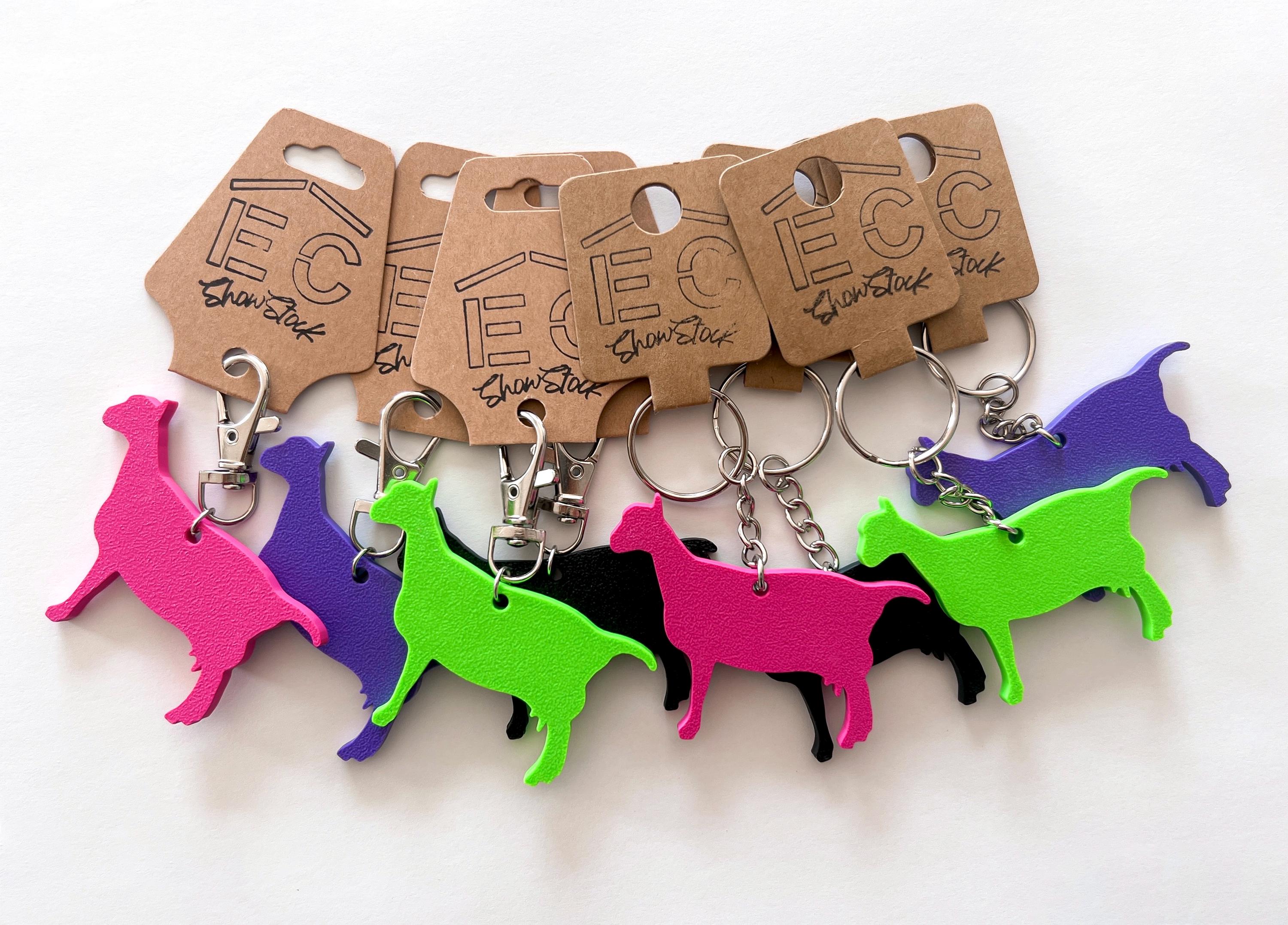 Goat Keychain/clip. Livestock Keychain. 4-H Gift. Dairy Goat. Show Goat ...