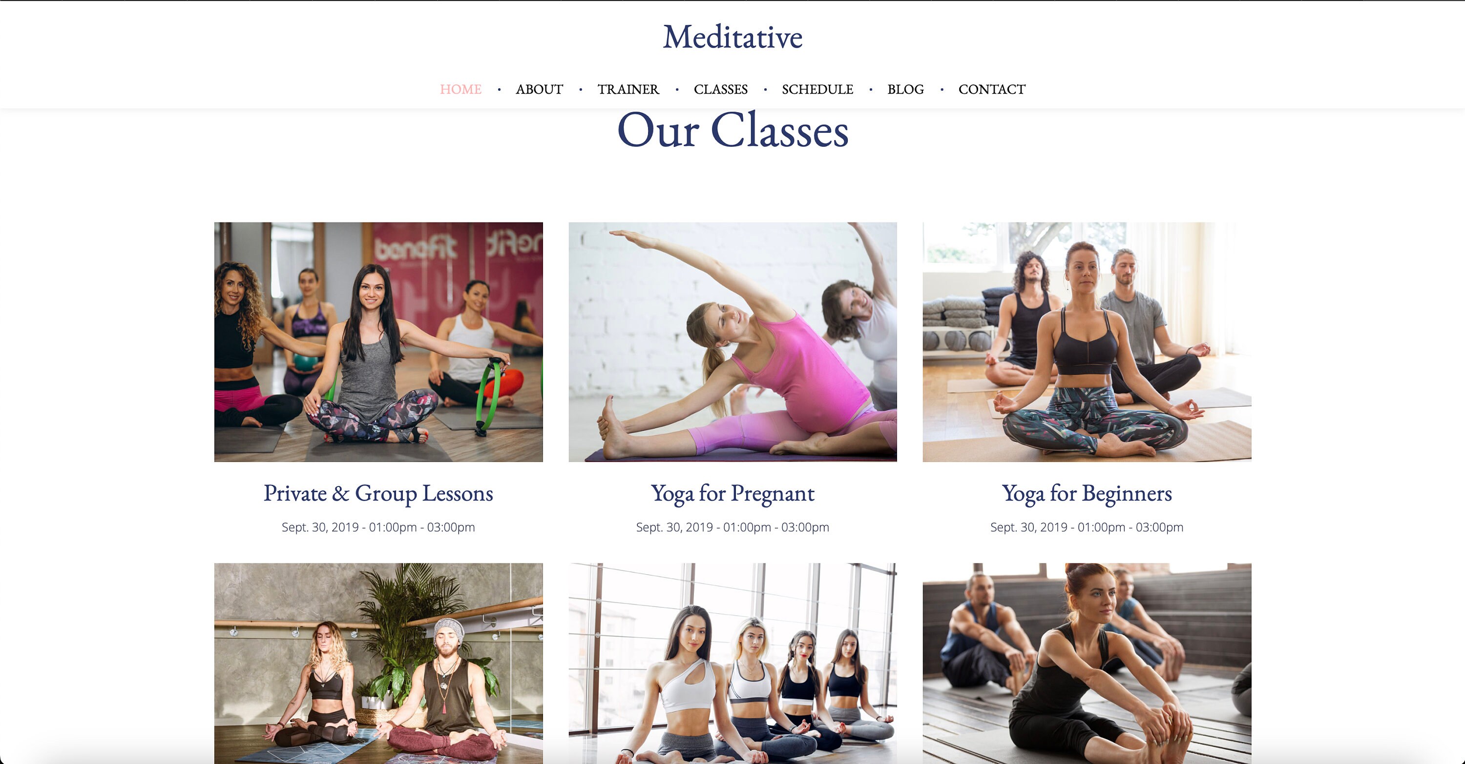 Yoga Meditation Pilates Website Template HTML CSS Bootstrap - Etsy