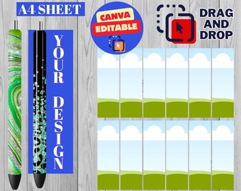 Epoxy Pen Wrap Template, Pen Sublimation Template, Pen Wrapper Template ...