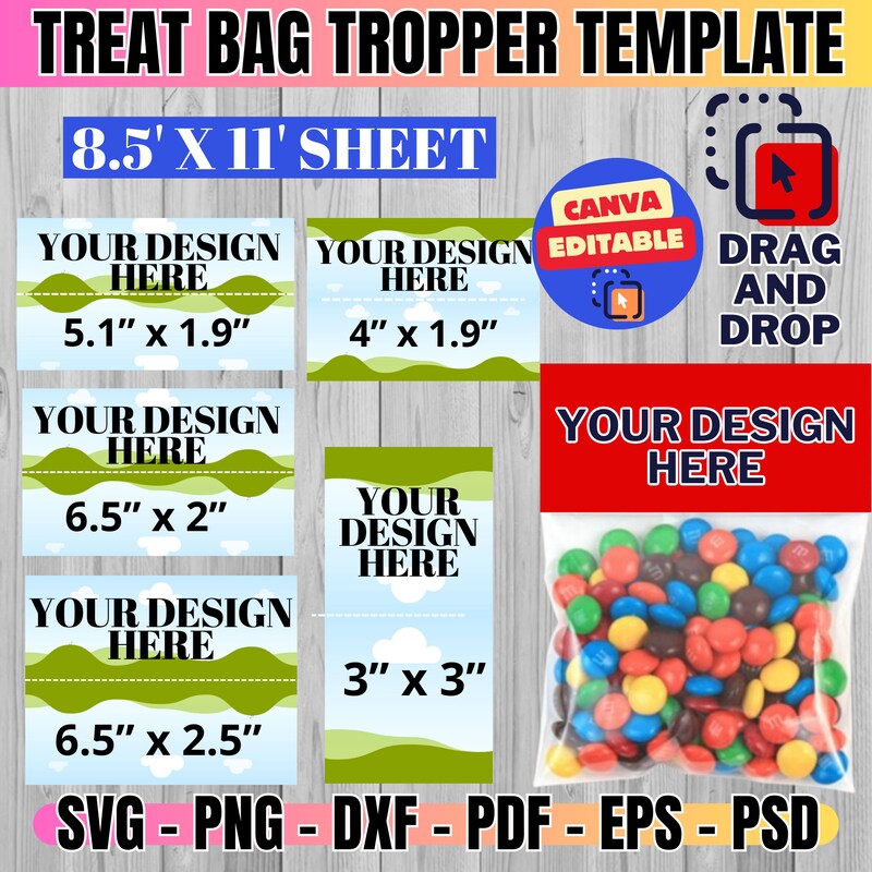 Bag Topper Template - Etsy