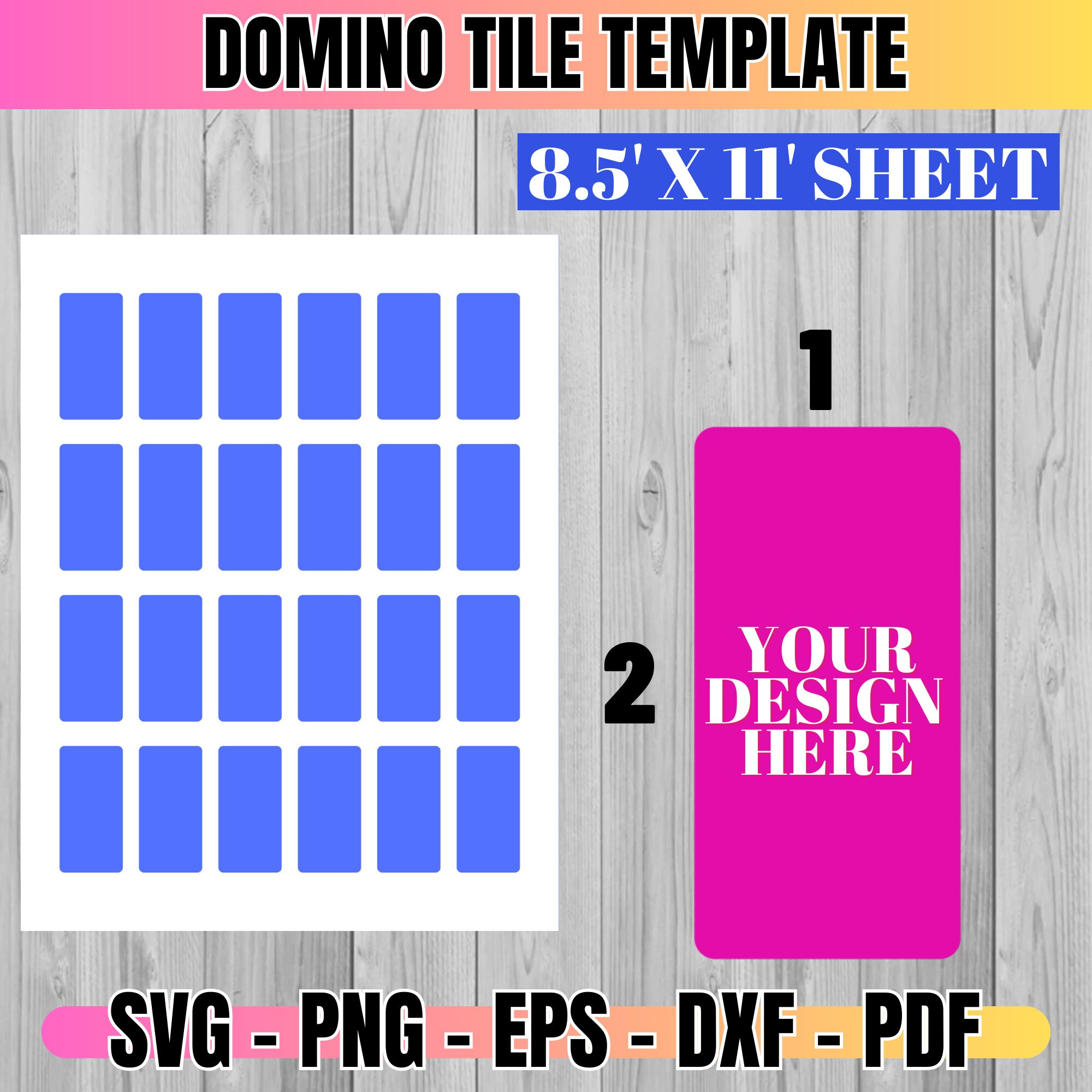 Domino Tile Template Svg, Round Corner Domino Tile Template, Domino ...