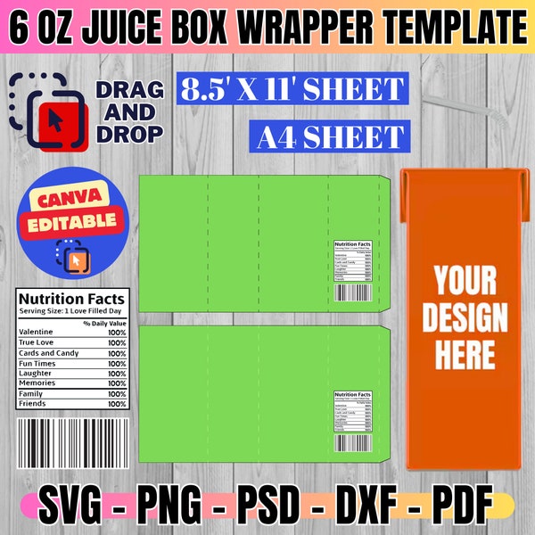 Juice Box Wrapper - Etsy