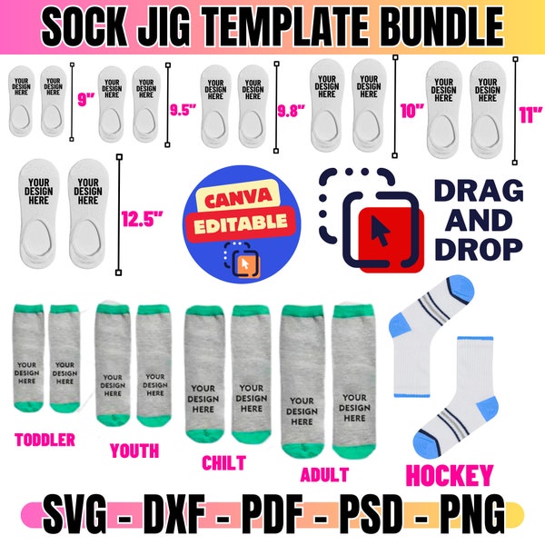 Sock Insert Template - Etsy