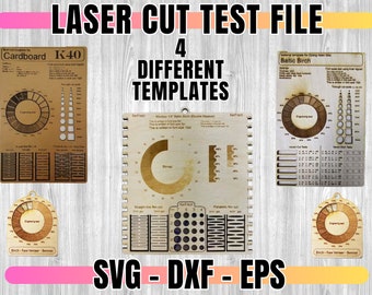 Laser Test File, Laser Cut Files, Lightburn Test File, Glowforge Test ...