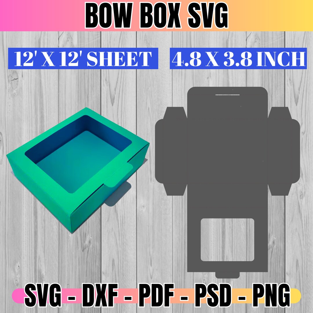 Window Box Template Svg, Gift Box Svg, Bow Box Template, Svg for Cricut ...