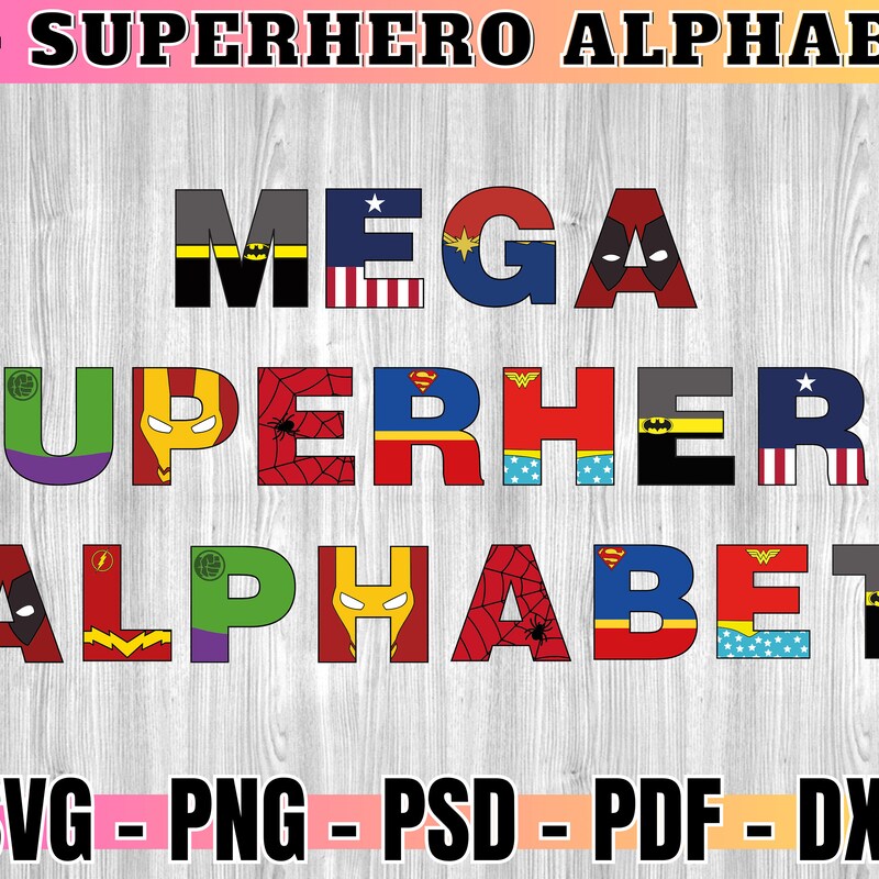 Superhero Letters - Etsy