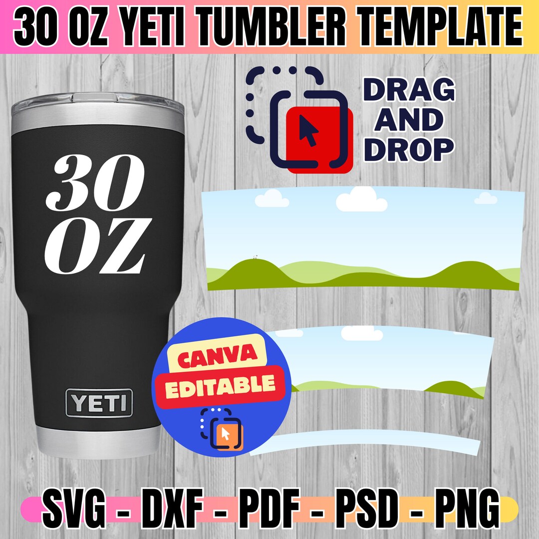 Tumbler Template Svg, 30oz Yeti Rambler Wrap Template, Yeti Rambler ...