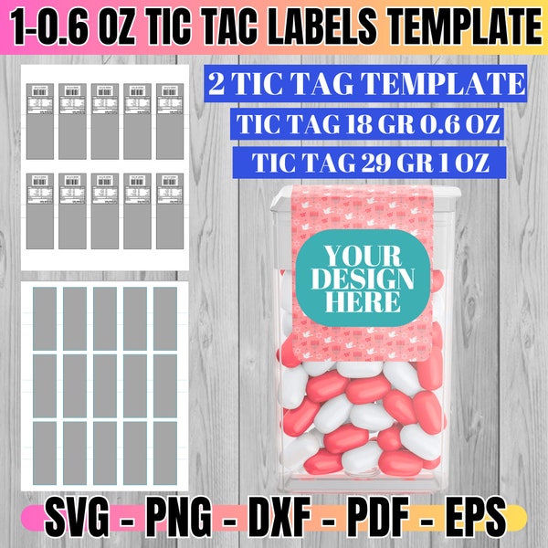 Tic Tac Labels - Etsy