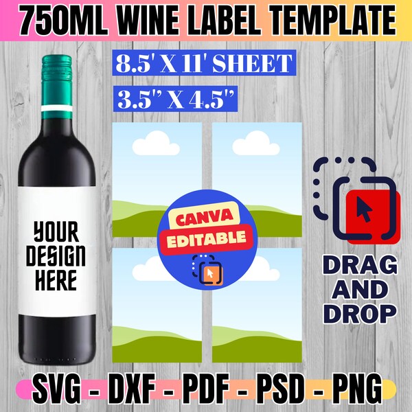 Printable Wine Label - Etsy