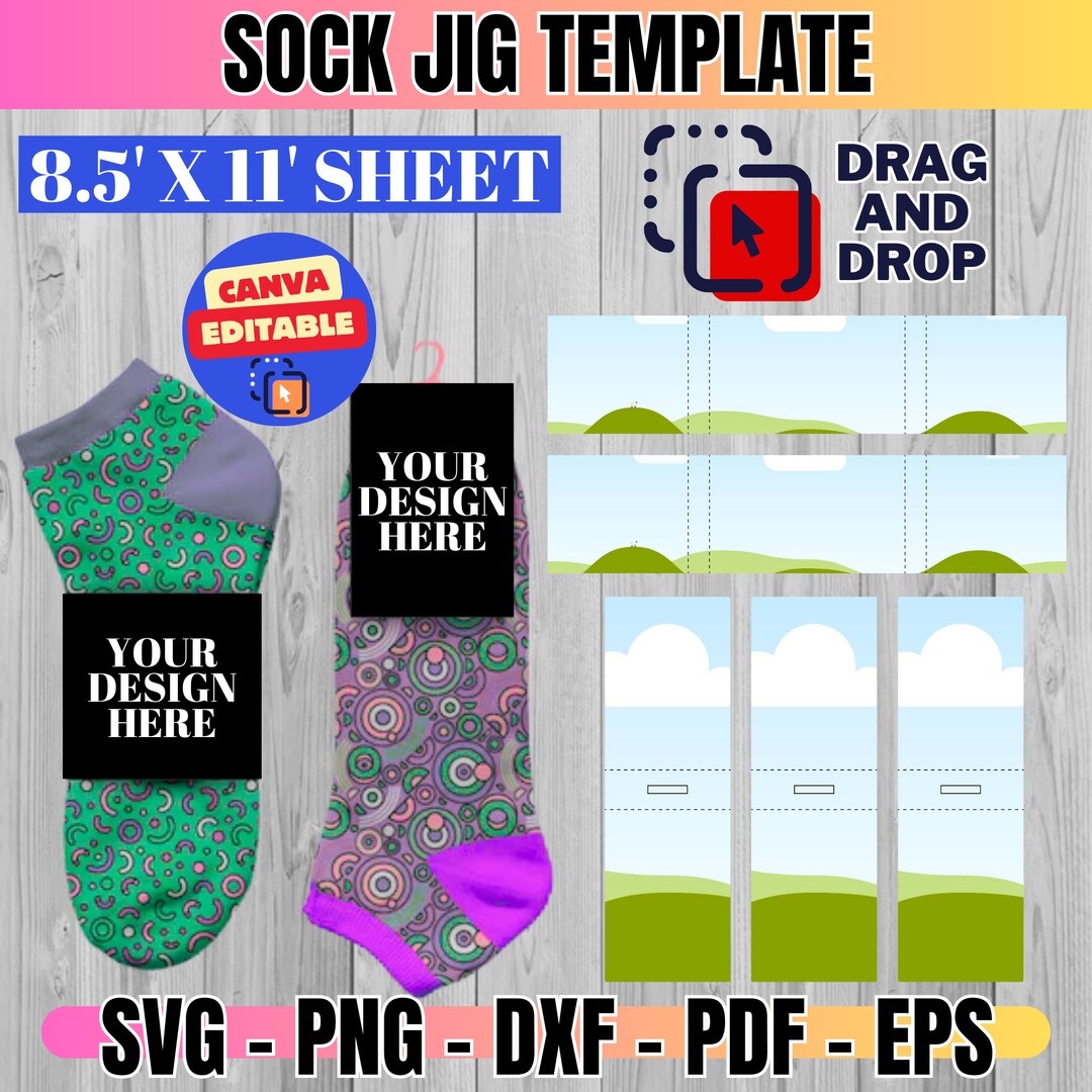 Socks Tag Template, Socks Wrap Label Template, Sock Wrapper Template ...