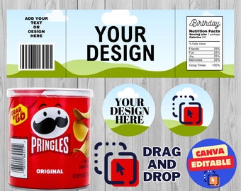 Pringles 1.3 Oz Labels Template Canva Editable Digital Item - Etsy