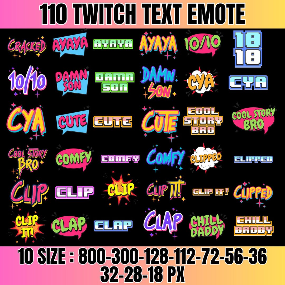 Twitch Text Emote, Text Emotes, Twitch Emotes, Discord Emote, GG Emote ...