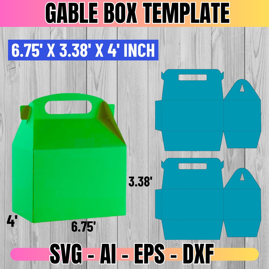 Gable Box Template Bundle, Gable Box SVG, Box Svg, Box Template Svg, Gift Box Svg, Party Favor ...