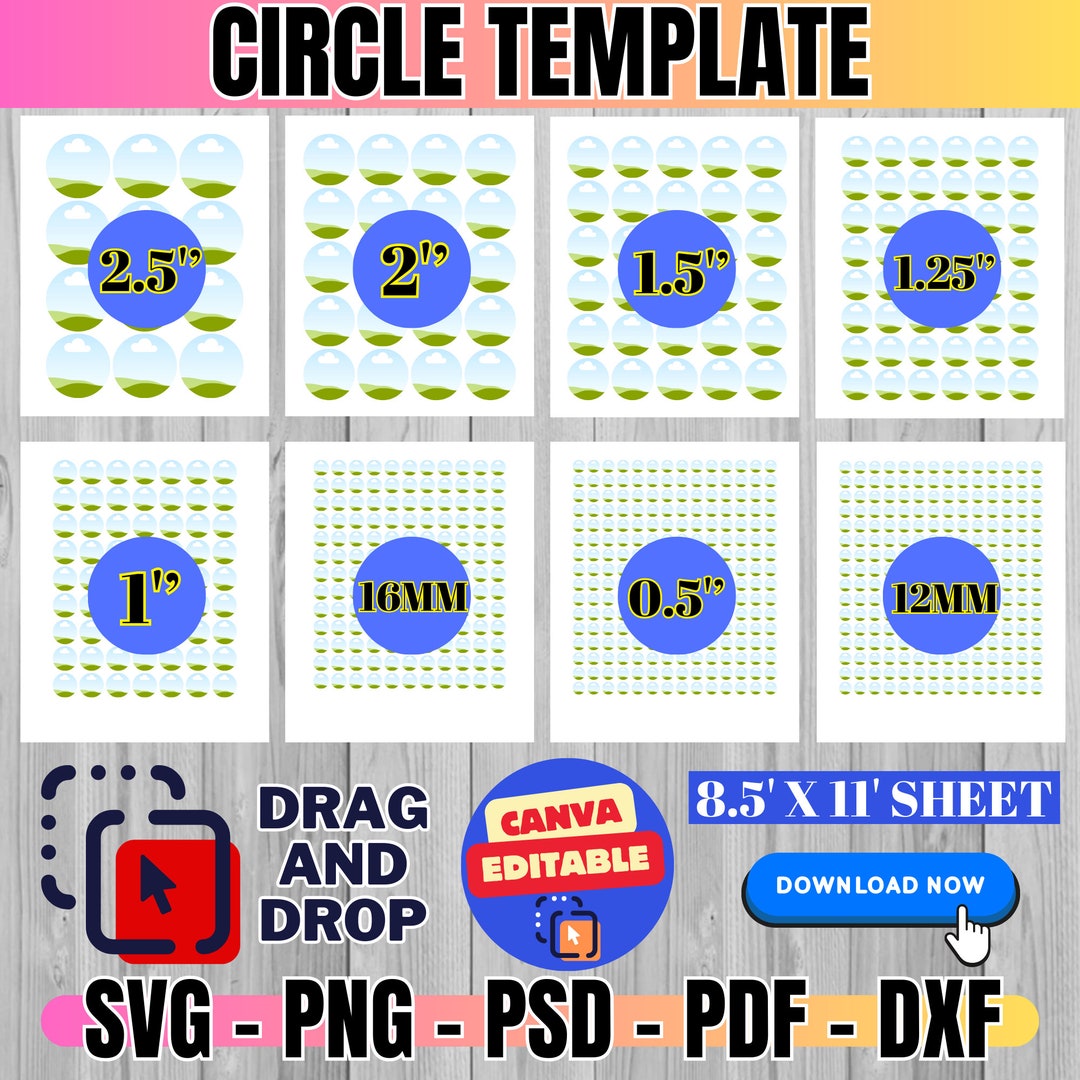 Circle Template Svg, Circle Template Bundle, Blank Circle Template ...