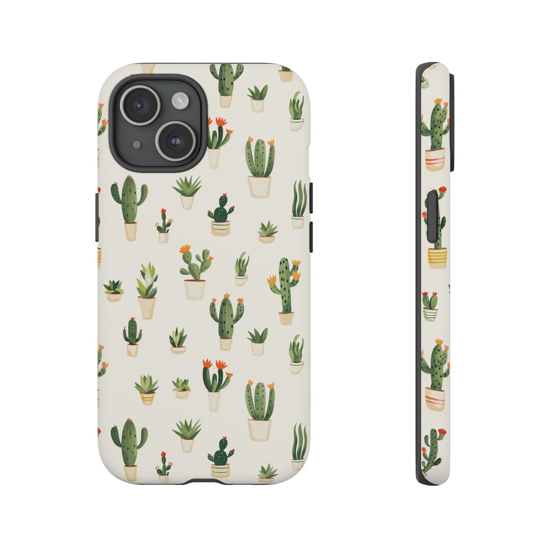 Cute Cactus Phone Case 1 Hard Cover for iPhone 15 Pro, 14, 13, 12, 11 ...