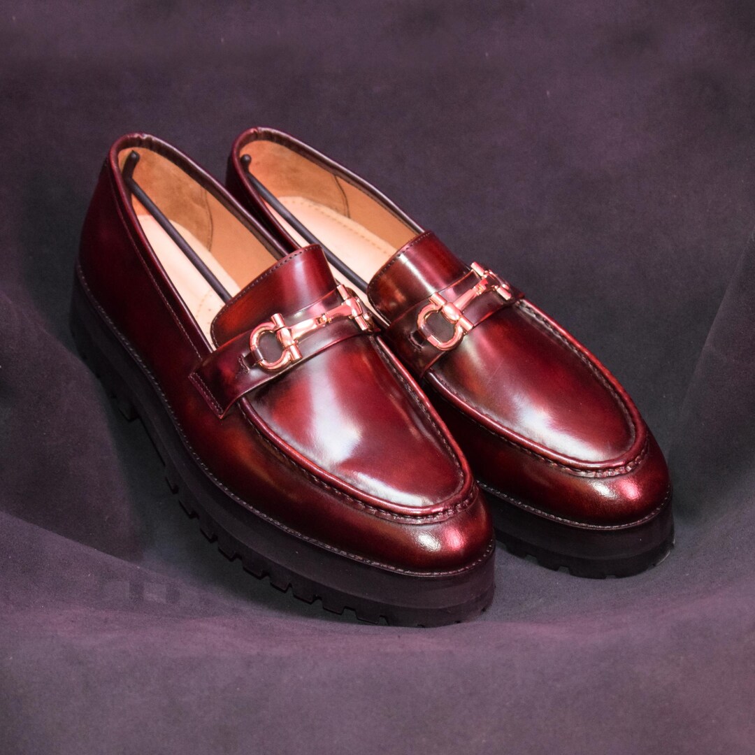 Men Leather Loafer Chunky Loafers, Custom Loafer, Bit Loafers, Men ...