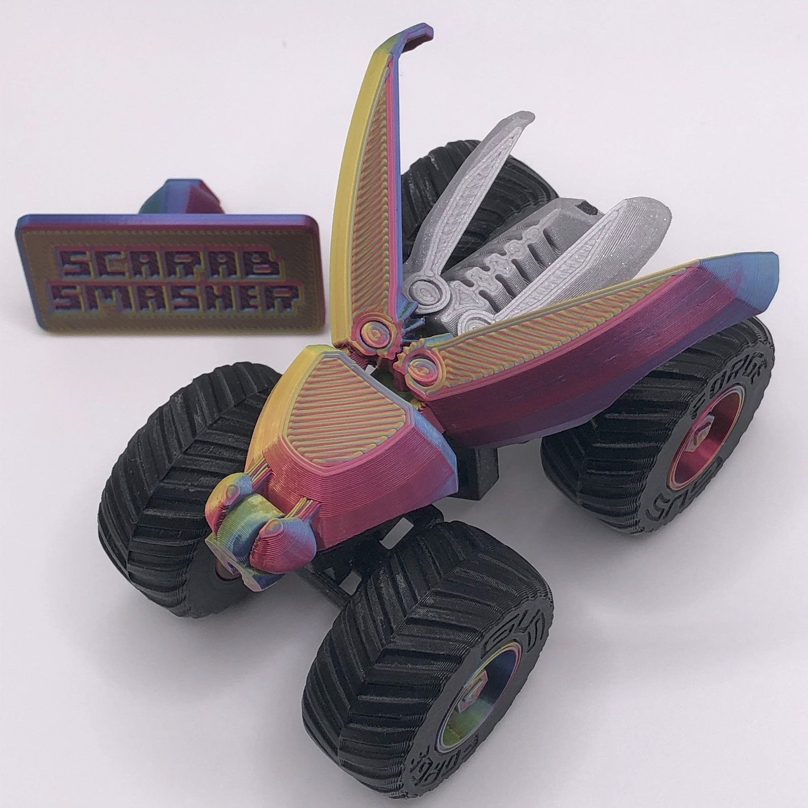 MONSTER TRUCK "scarab Smasher" - Stls for 3D Printing! Print-in-place ...