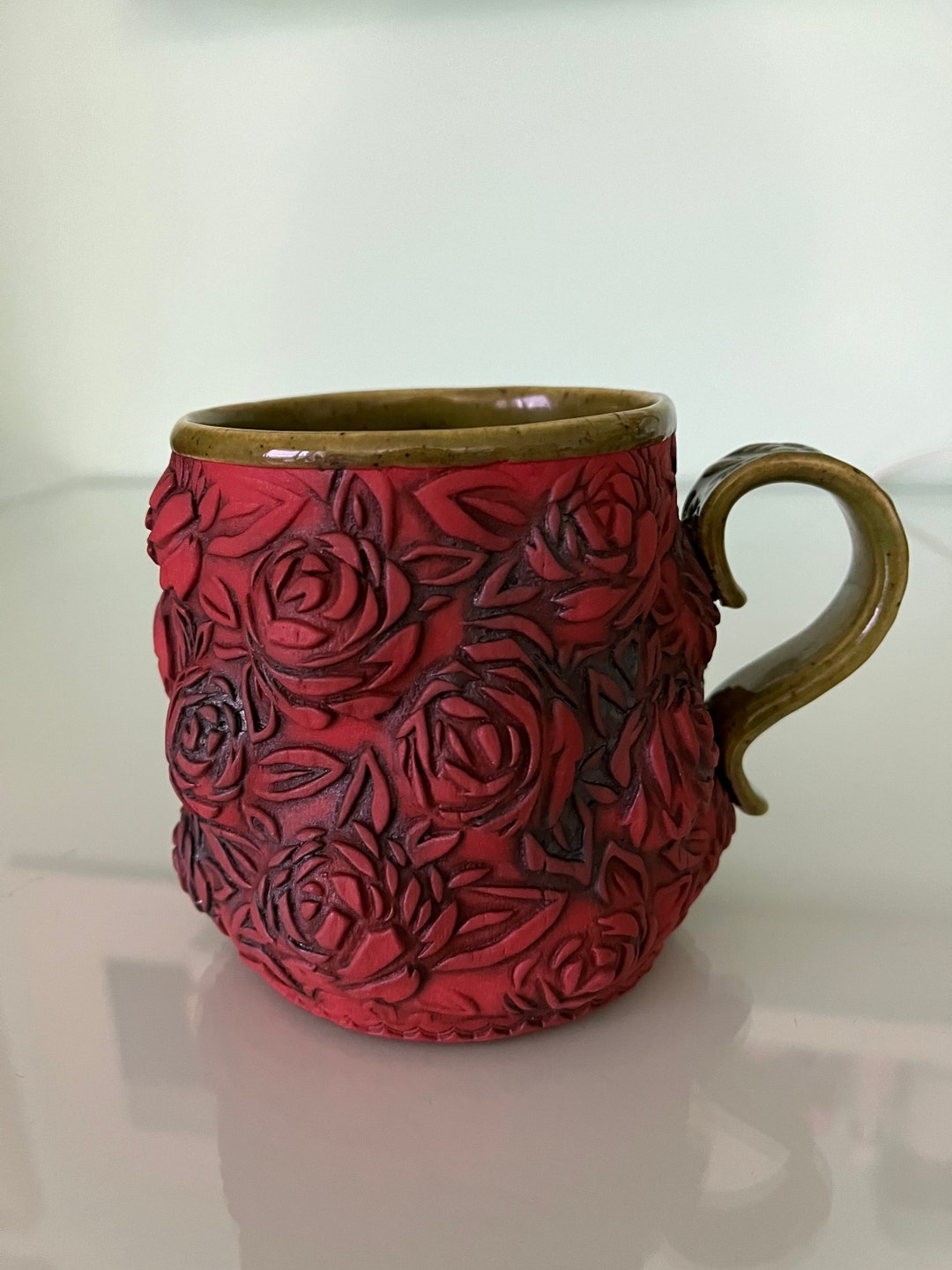Red Rose Cup - Etsy