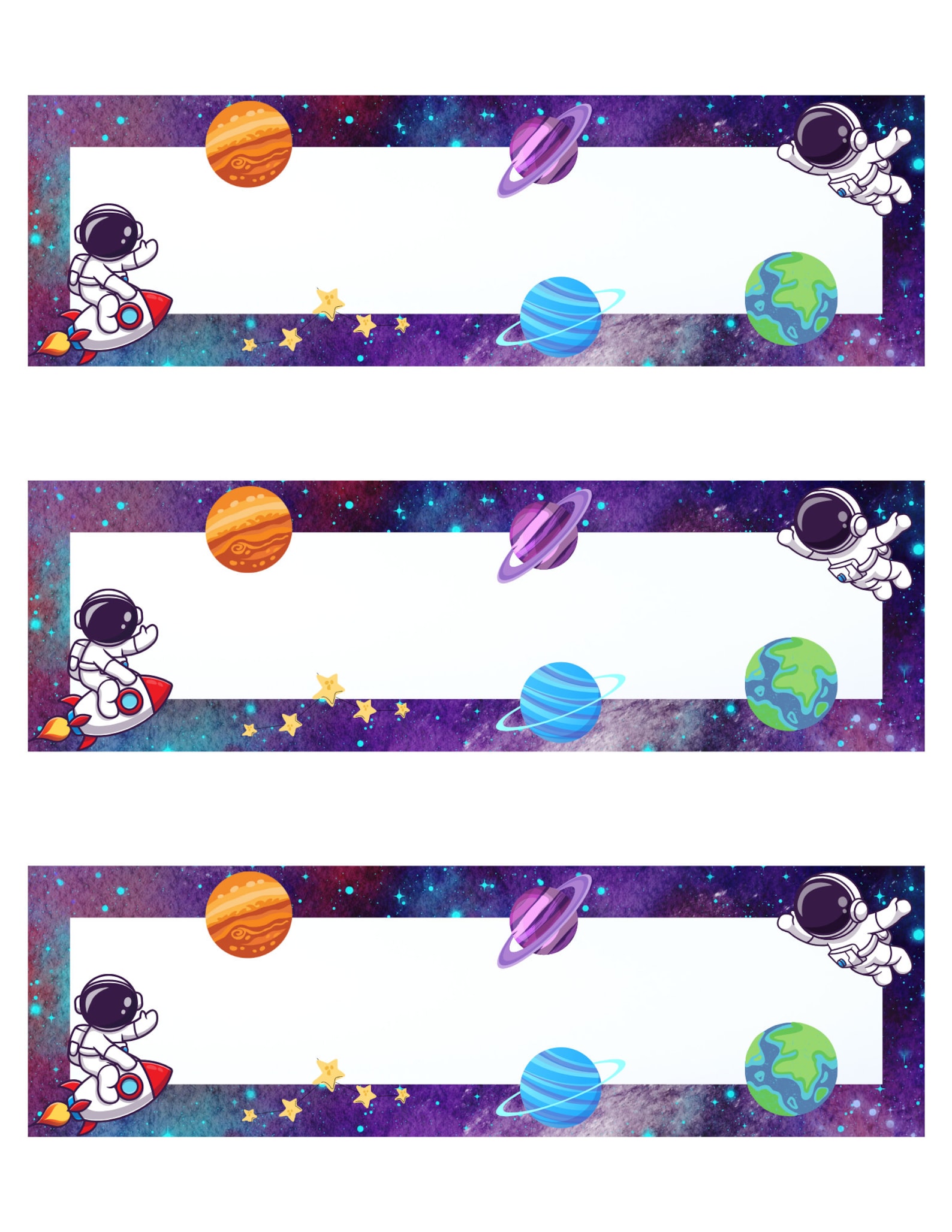 Solar System Outer Space Themed Desk Name Tags for Classroom - Etsy