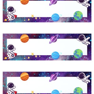Solar System Outer Space Themed Desk Name Tags for Classroom - Etsy
