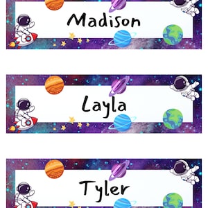 Solar System Outer Space Themed Desk Name Tags for Classroom - Etsy