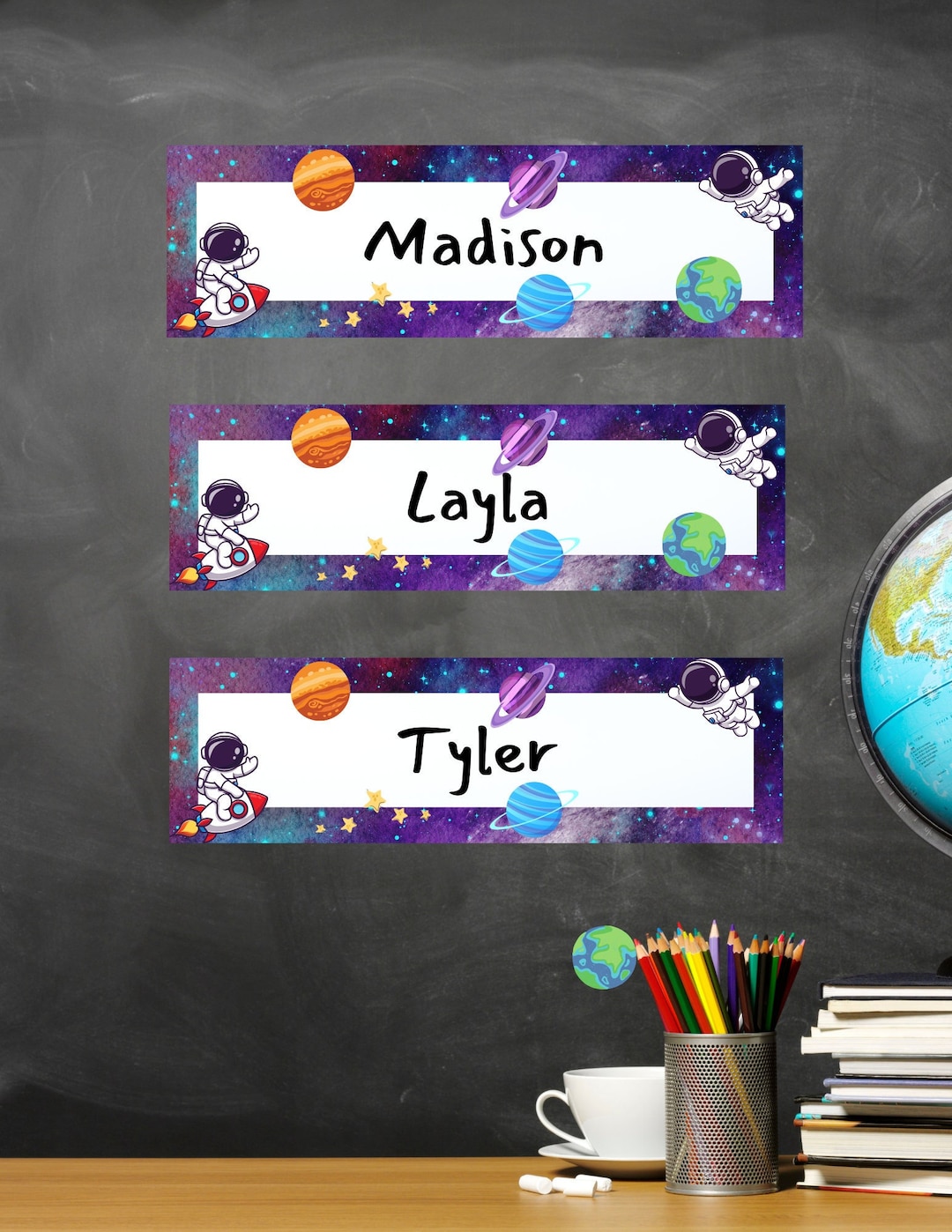 Solar System Outer Space Themed Desk Name Tags for Classroom - Etsy