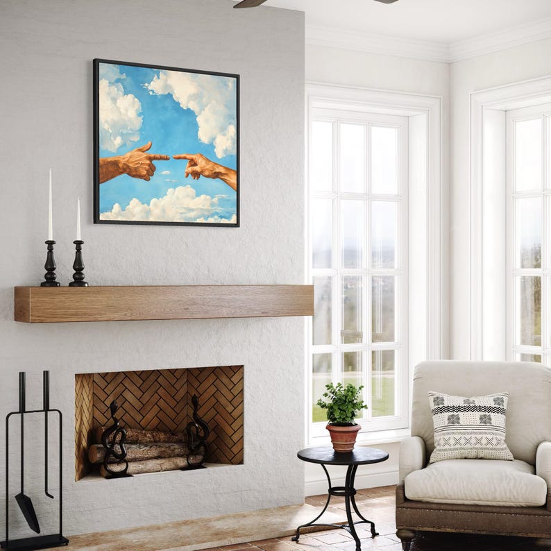 Hand of God Print: Christian Jesus Painting Peter, Picture of Christ ...