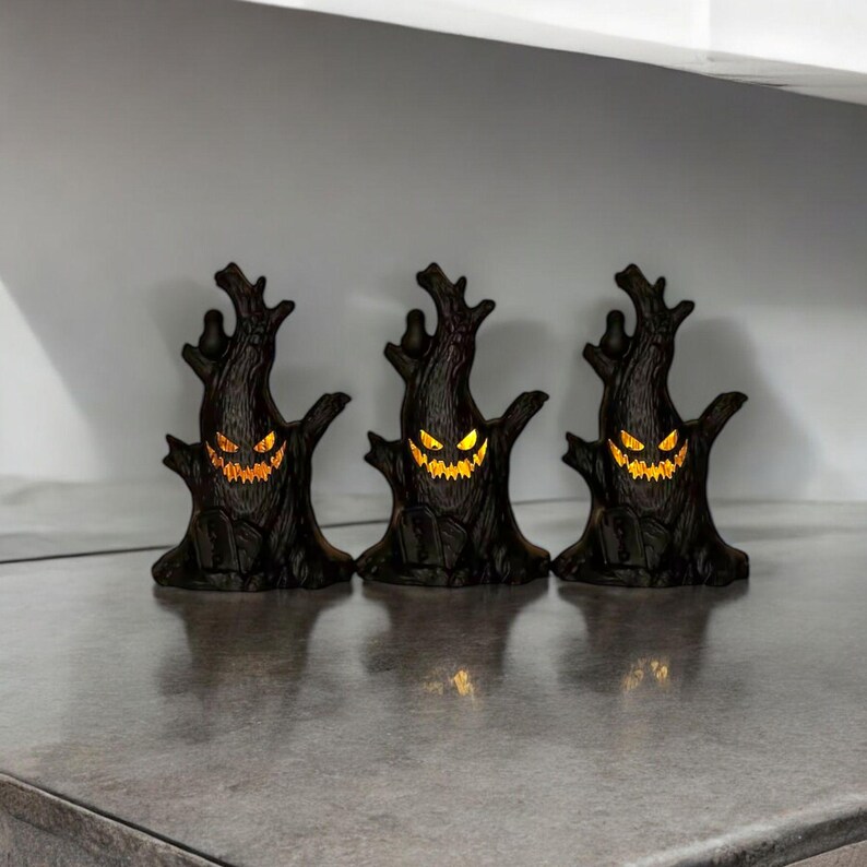 LED Ghost Tree Lights Halloween Glow Decorations Spooky Atmosphere for ...