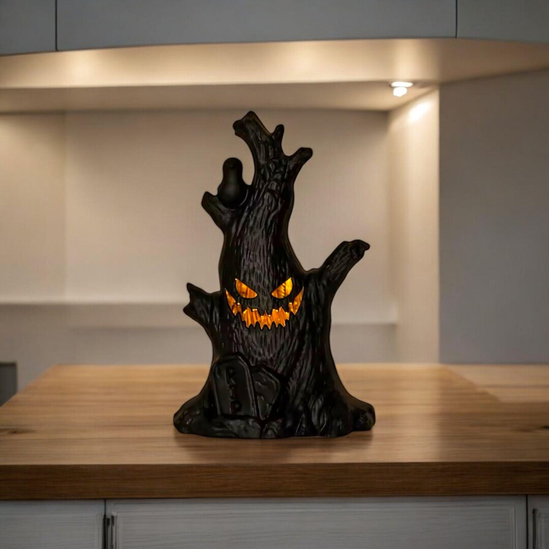 LED Ghost Tree Lights Halloween Glow Decorations Spooky Atmosphere for ...